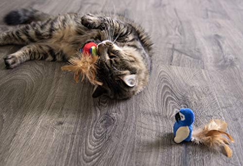 Petlinks Parrot Tweet Electronic Sound Cat Toy, Catnip Filled, Battery Powered - Randomly Selected Color, One Size