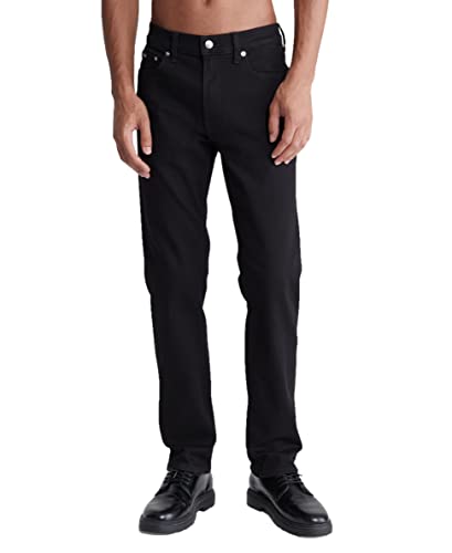 Calvin Klein Men's Straight High Stretch Jeans, Ck Classic Black, 33W x 32L