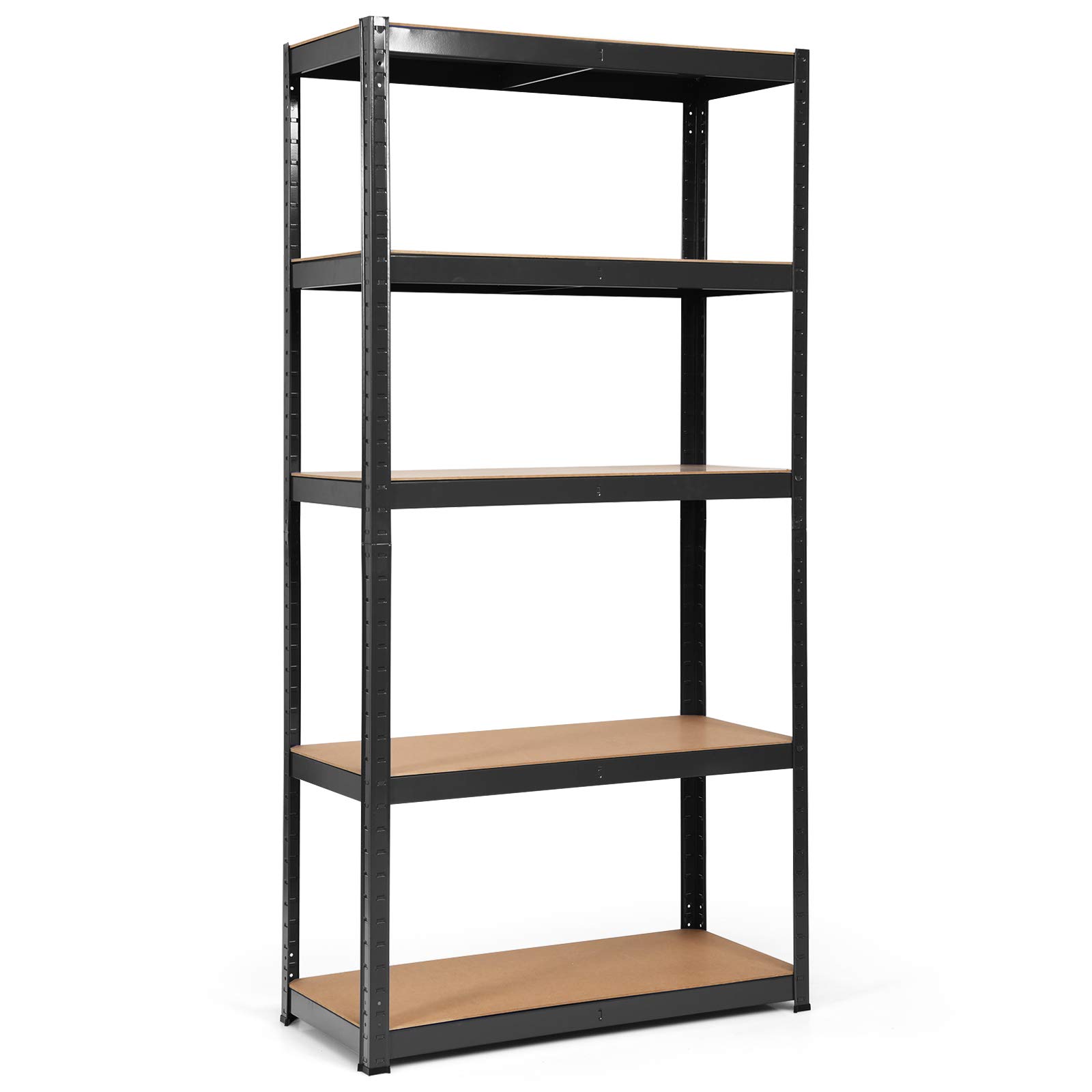 Giantex Storage Rack Shelving Unit Storage Shelf Steel Garage Utility Rack 5-Shelf Adjustable Shelves Heavy Duty Display Stand for Books, Kitchenware, Tools Bolt-Free Assembly 36"x 16"x 72” (1)