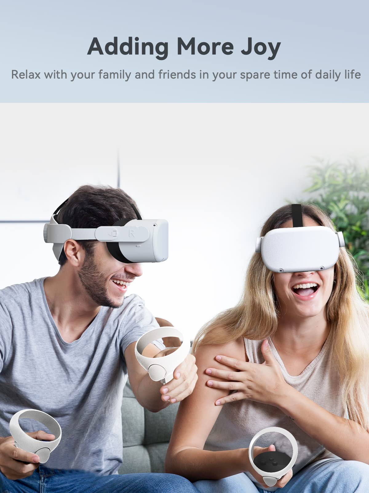 CNBEYOUNG Adjustable Head Strap Compatible with Quest 2,Replacement for Quest 2 Elite Strap Accessories for Enhanced Support and Comfort in VR Gaming,Suitable for Children and Adults-White