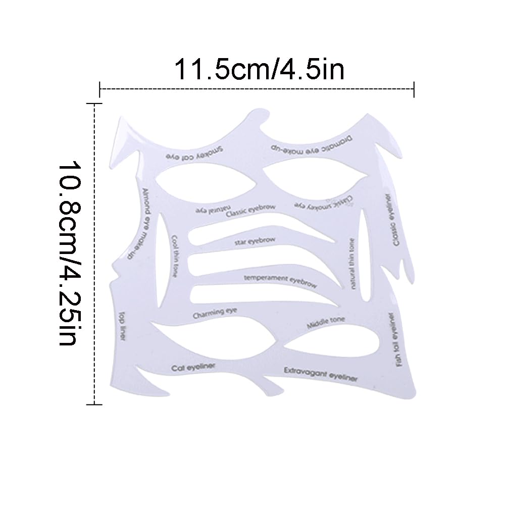 Booge 4 Sheets Multifunctional Eye Makeup Aid Card, Reusable Eyeliner Stencils Eyeshadow Eyeliner Eyebrow Template Makeup Card for Eyeliner Eyeshadow Eyebrow Extensions