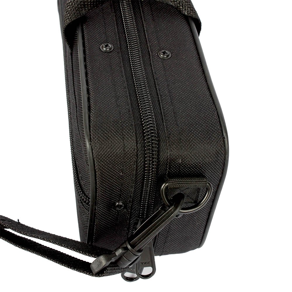 summina 16 Holes C Flute Case Flute Bag Gig Bag Backpack Box Water-resistant 600D Foam Cotton Padding with Adjustable Single Shoulder Strap