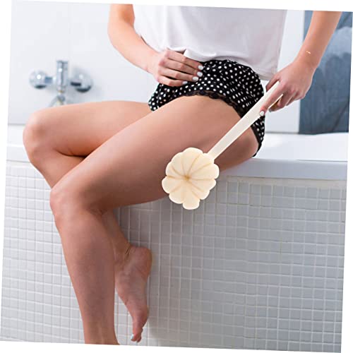 Healeved 2pcs Long Handle Bath Brush Scrub Sponges Brush Cleaner Body Wash Sponge Shower Loofah Scrubber Back Scrubber Bath Mesh Sponge Dual-Sided Bath Brush Shower Brush Back Scrubbers One