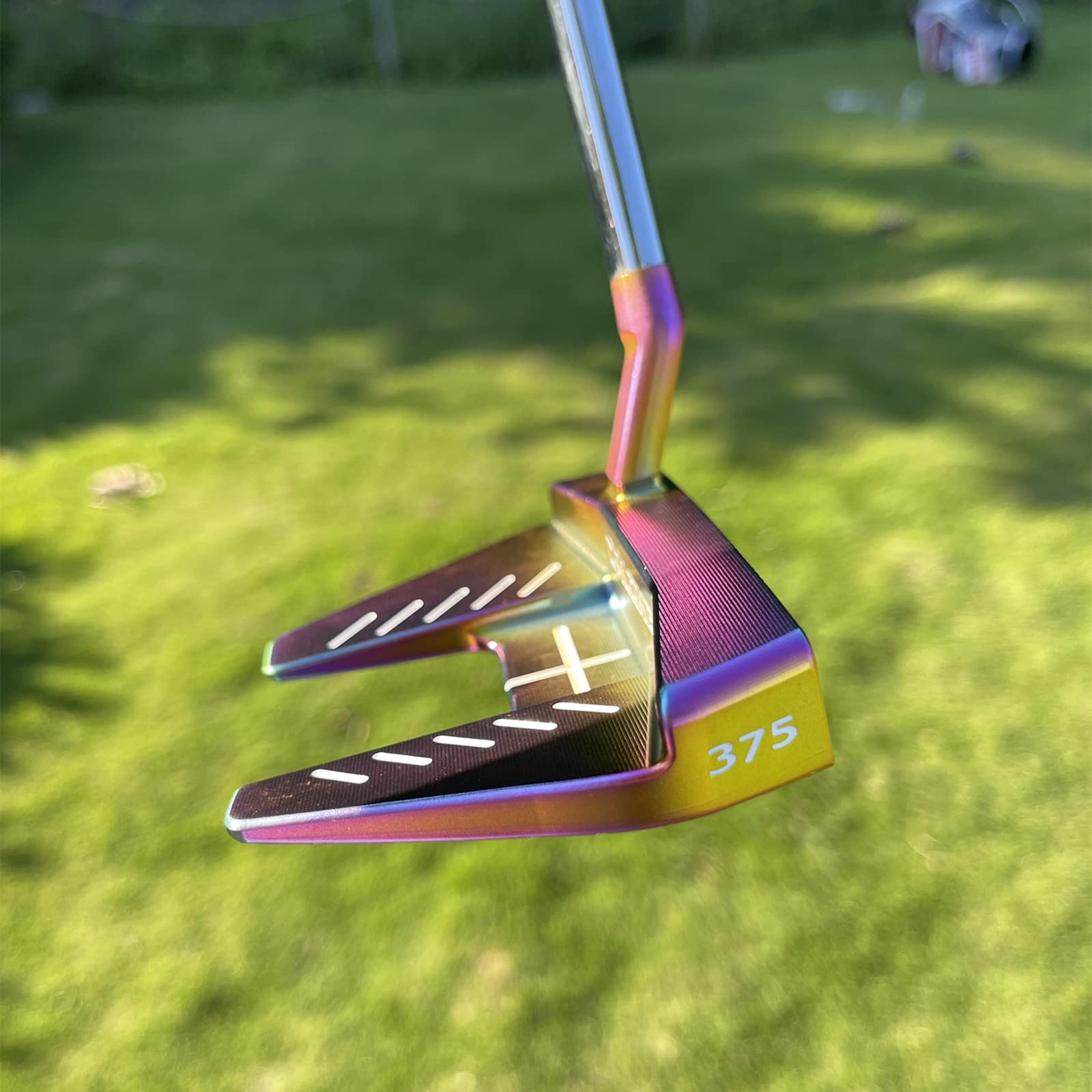 Calong Super Golf Putter GSS 375g CNC Milled Right Hand Crocodile Golf Club Putter with Headcover (Rainbow, 35)