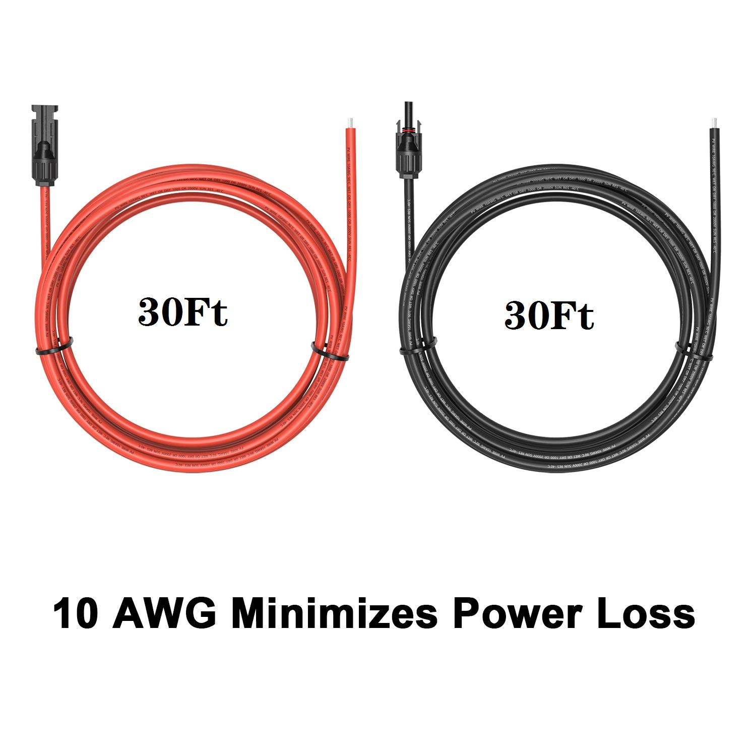 Bundle | Kohree 30 Feet 10AWG Solar Extension Cable with Kohree Solar Crimping Tool Kit for 2.5/4/6mm² Solar PV Wire