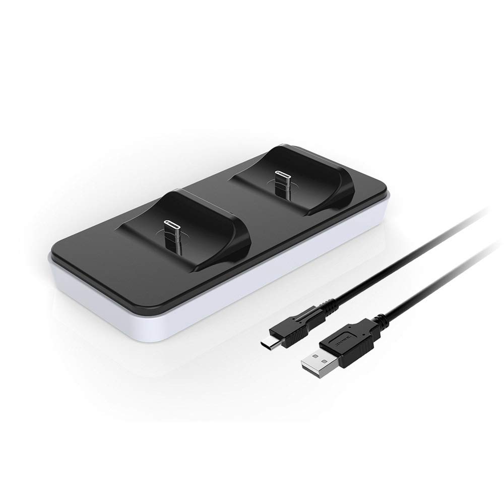 Charging Station for PS5 Controller, Charger with Dual USB C Ports for PS5, Charging Stand Dock for P5 Controller