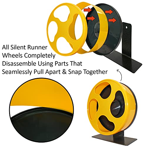 Silent Runner Wheel - 9" Regular - Exercise Wheel (Yellow)
