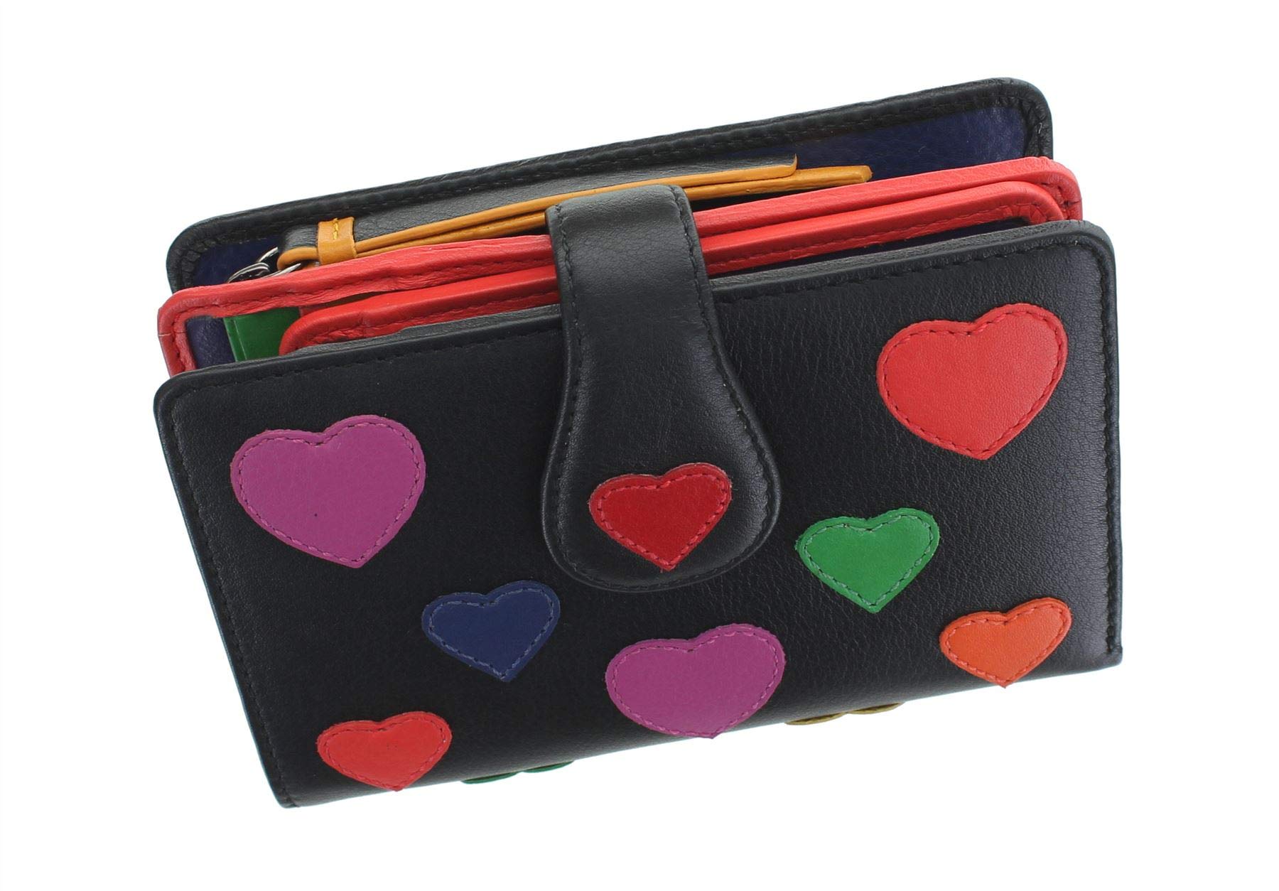 Visconti Love Collection Crush Leather Purse RFID LV4 Black