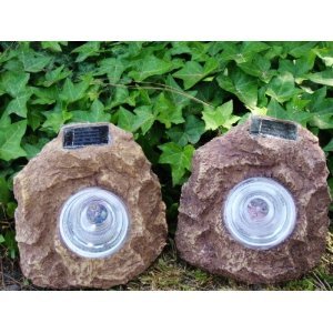 Solar Rock Light 3 Led Tall Spotlight for Home and Garden(set of 4)