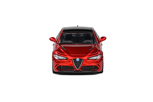 solido S4313102 ALFA Romeo Giulia QUADRIFOGLI None Collectible Miniature Car, Red, 1/43ème