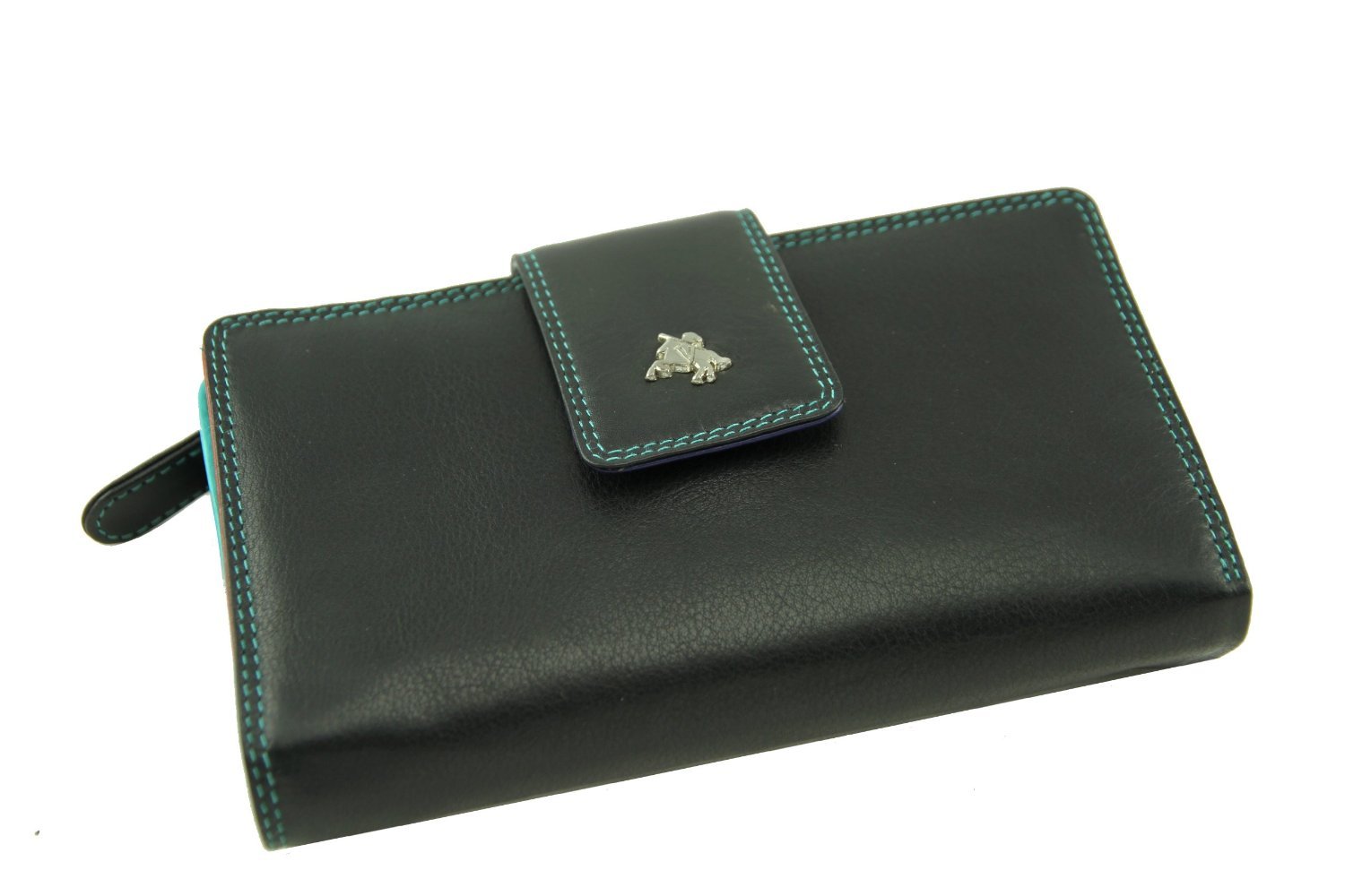 VISCONTI SP30 YLANG Spectrum Collection Multi Colored Soft Leather Bifold Wallet (Red)