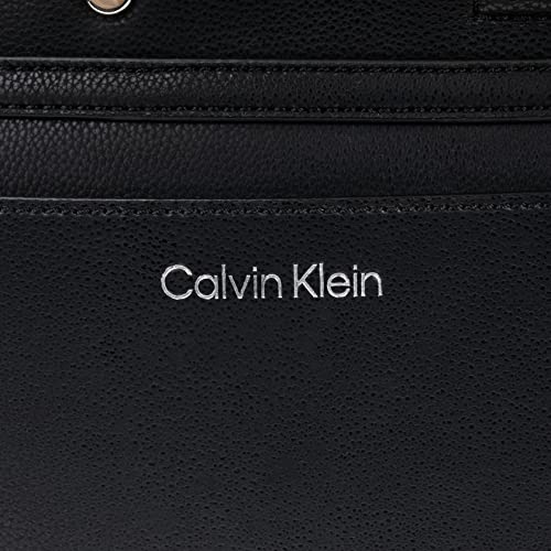 Calvin Klein Ember Organizational Tote, Black/Silver,One Size