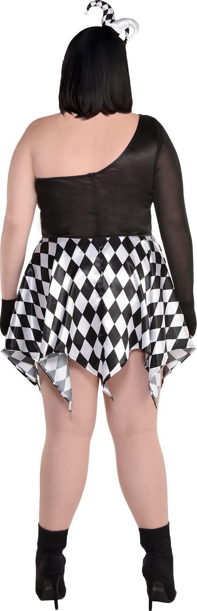Women's Black and White Naughty Jester Costume Set - Small (2-4) - Fun and Flirty Party Wear Perfect for Halloween and Themed Party Fun