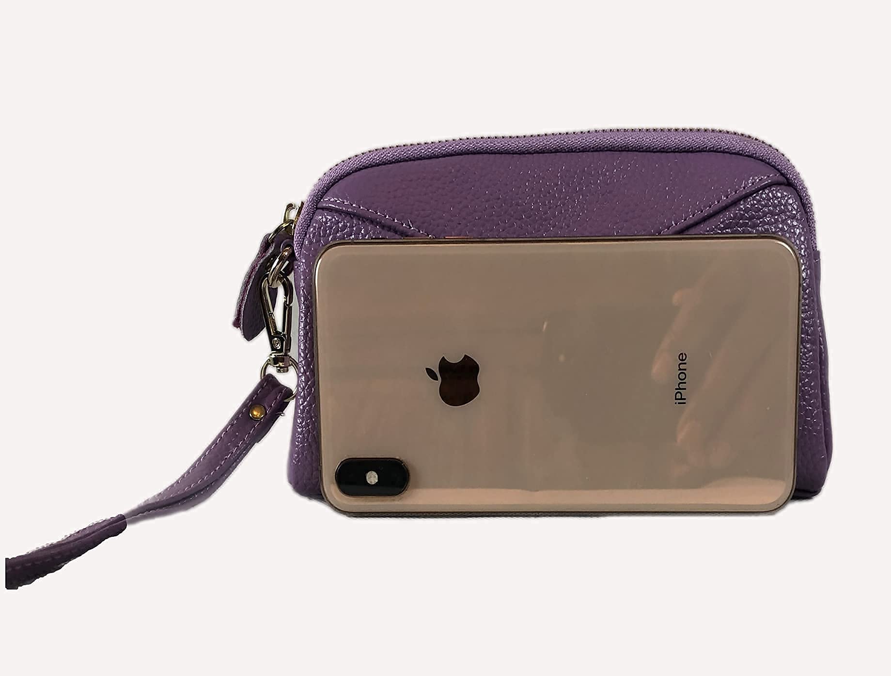 Women's Genuine Leather Wristlet Clutch Cell Phone Purse