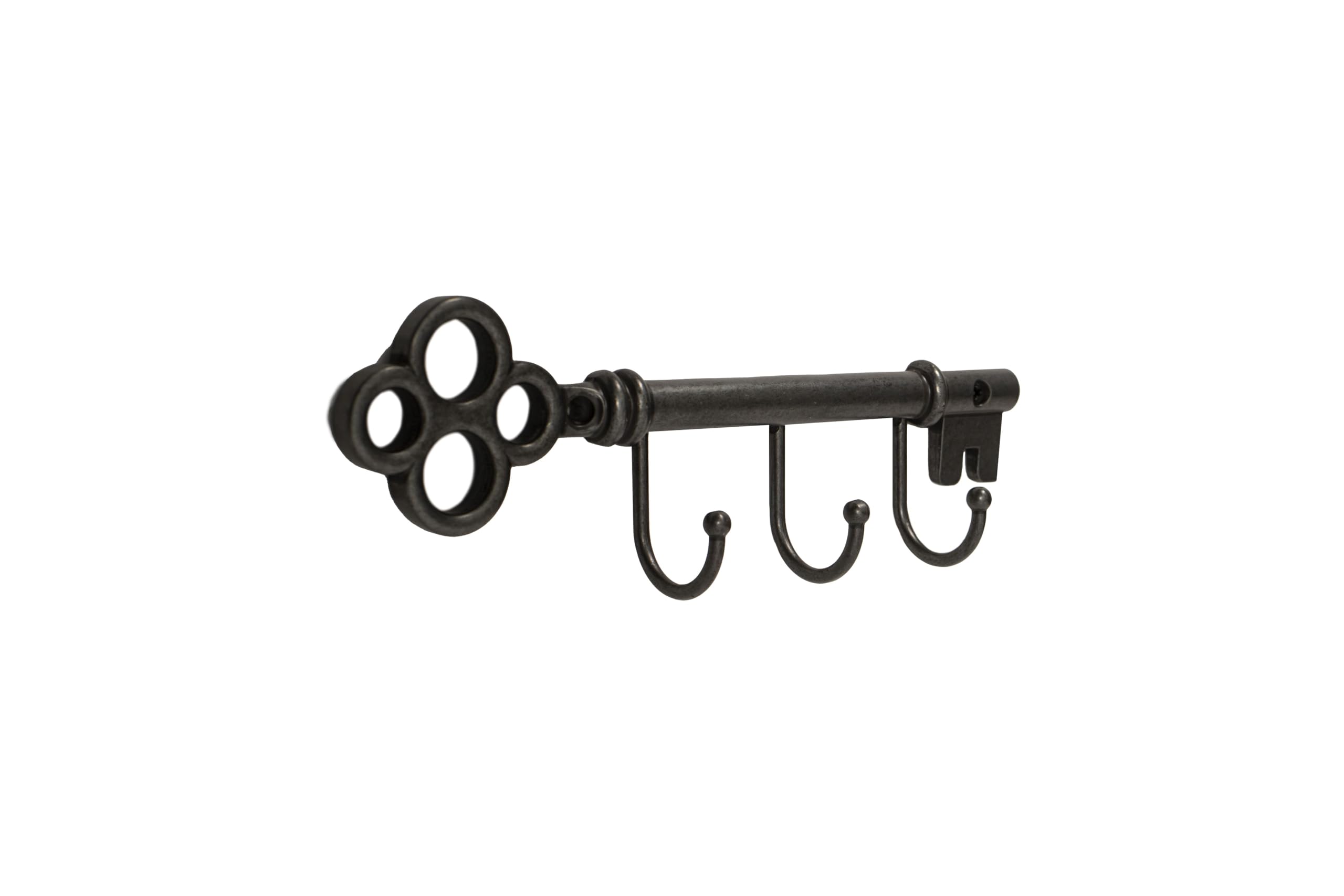 FantasHome Classic Wall Mounted Key Holder Hook Rack, Vintage Key Rack for Entryway(Bronze Grey)