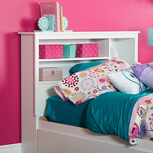 South Shore Vito Bookcase Headboard, Twin, Pure White
