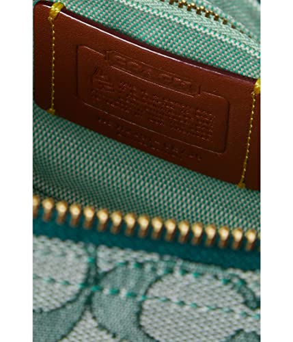 Coach Signature Jacquard Demi Bag Green Green One Size