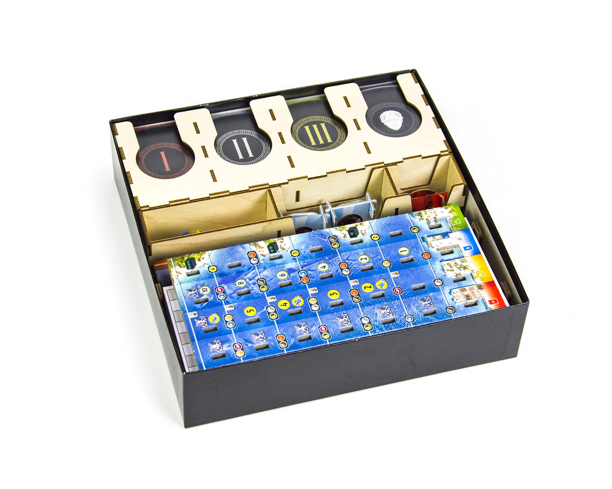 Wonderment Organizer 2nd Edition for 7 Wonders Second Edition by Gaming Trunk