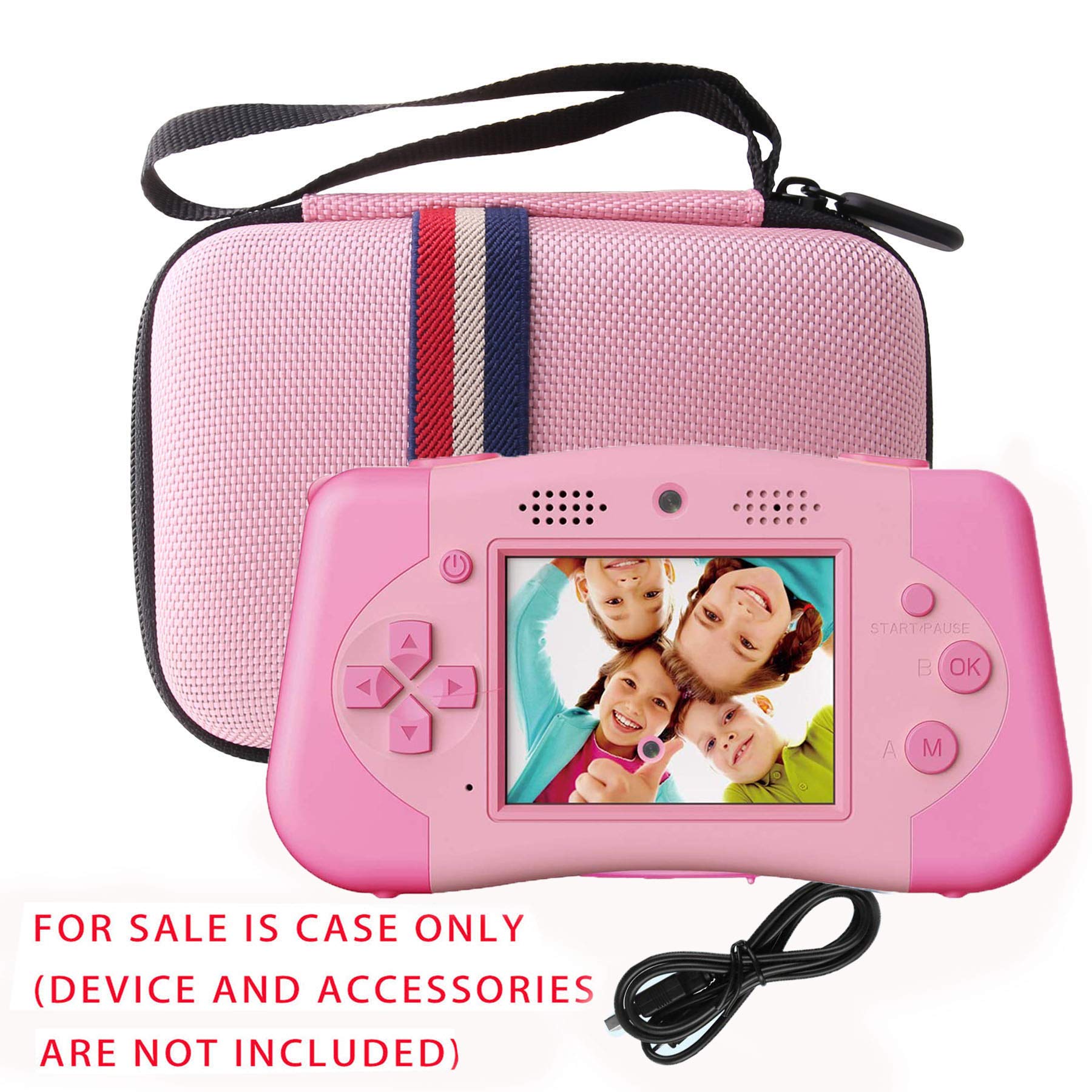 waiyu Hard Carrying Case for PROGRACE Handheld Game Kids Camera (Pink)