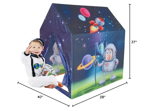 POCO DIVO Astronaut Space House, Indoor Outdoor Rocket Ship Toddler Play Tent, Foldable Spaceship Children Camping Tents, Kids Pretend Star Observatory Playhouse