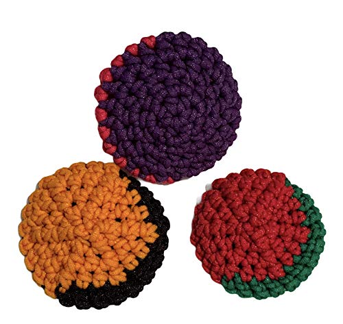Handmade Nylon Kitchen Scrubbers - Pot Scrubbers - Sponge - Scouring Pad - Reusable - Scrubbies - set of 3 (or 4) - double thickness - large