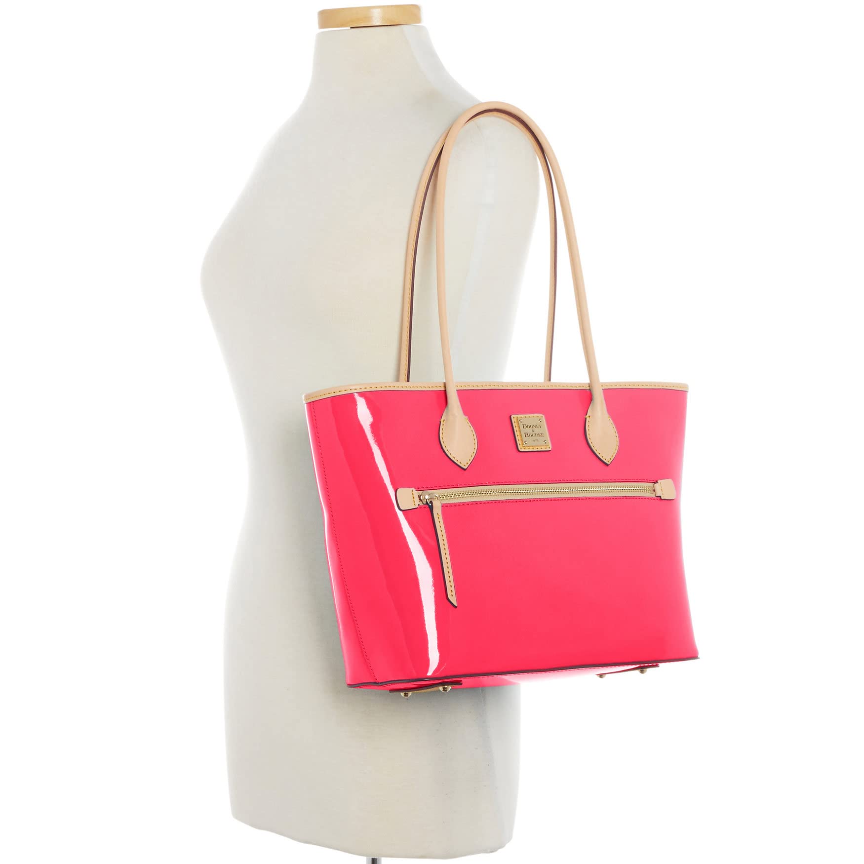 Dooney & Bourke Handbag, Patent Tote - Hot Pink