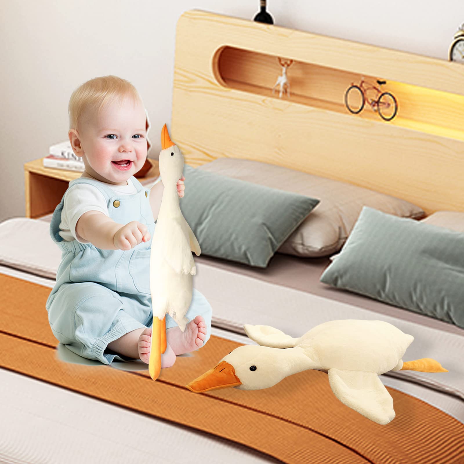 CHELEI2019 19.7" Giant Goose Stuffed Animal Toy Soft Swan Plush Throw Pillow Gifts for Kids