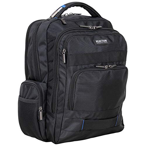 Kenneth Cole REACTION ProTec Travel Laptop Computer Bag, Black Commuter, 17" Backpack