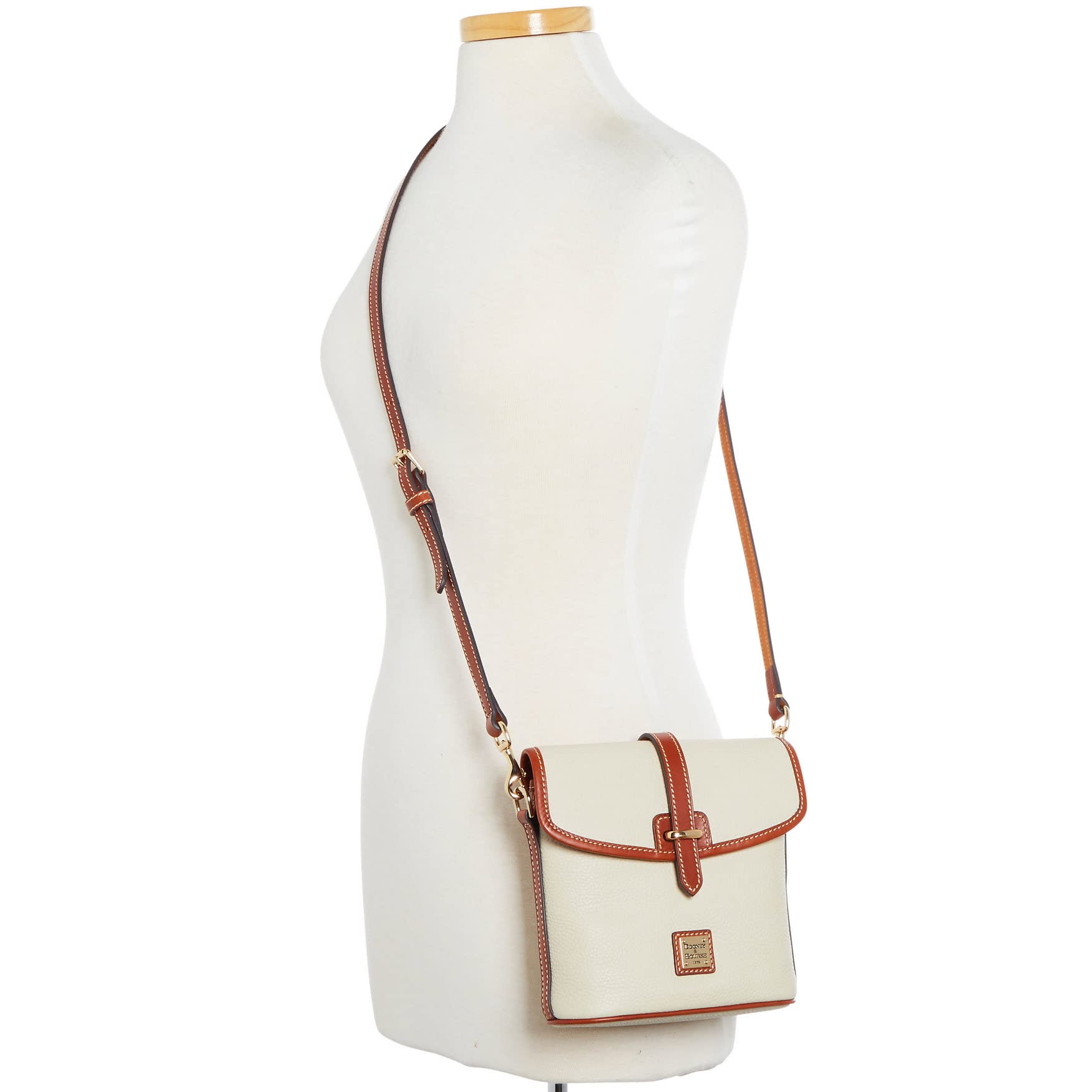 Dooney & Bourke Handbag, Pebble Grain Holly Bag Crossbody - Bone