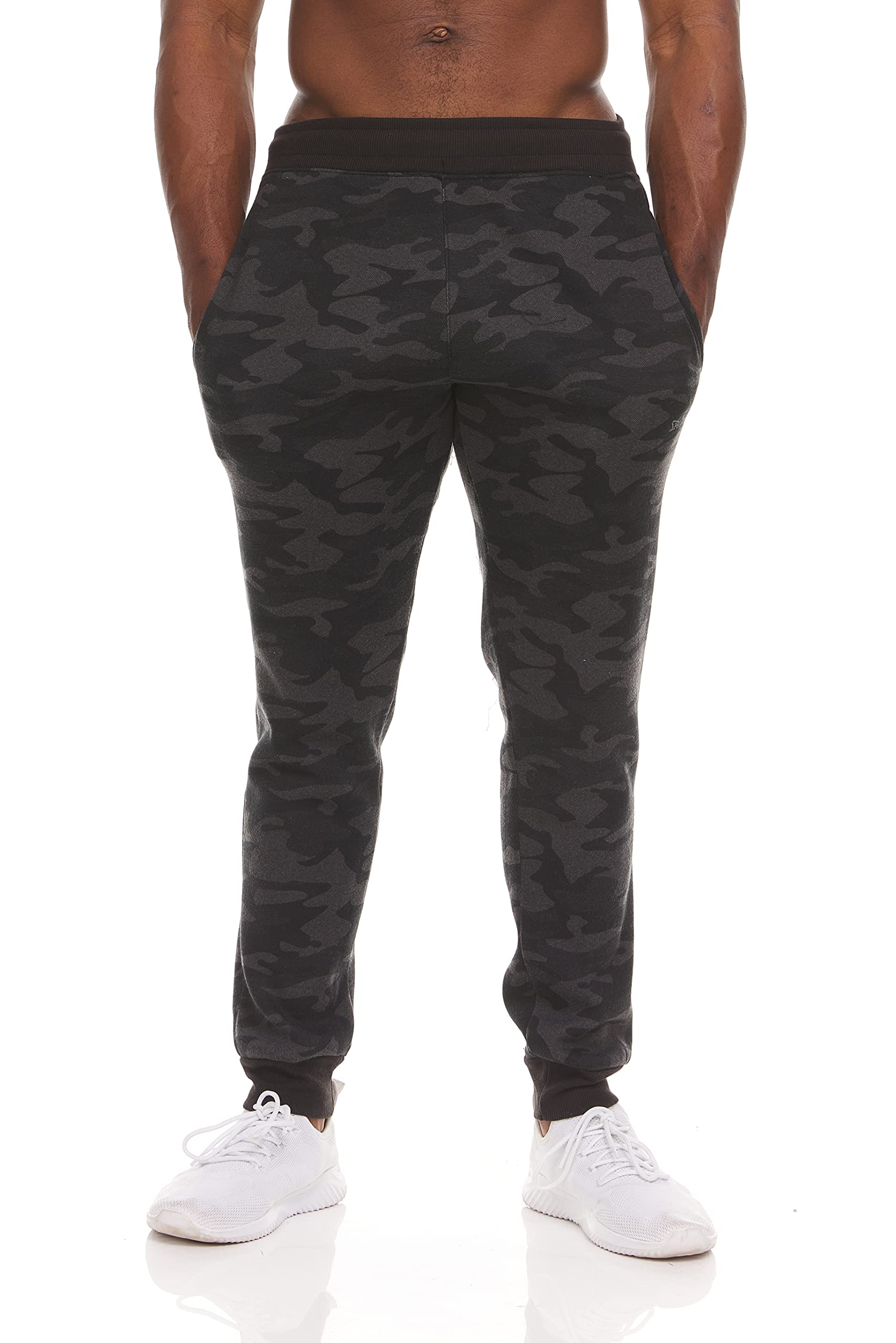Spalding Mens Competition 2.0 Joggers, Black Camo, S