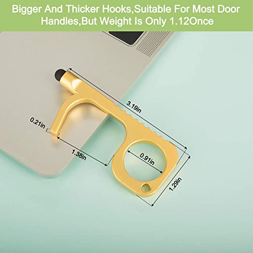 Handy Non-Touch Door Opener,Heavy-duty Reusable Stylus Keychain Tool - Safe Touch Tool - Germ Key Tool (4 Pack)