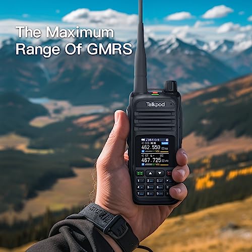 Talkpod A36Plus GMRS Handheld Radio,512 Channel Ham Walkie Talkies for Adult Long Range, AM AIR VHF UHF 7-Band Receive