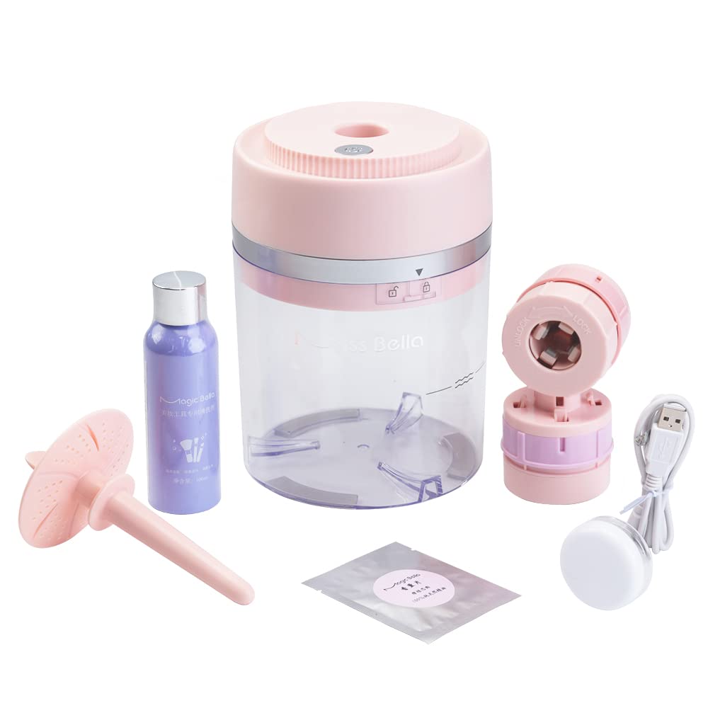 Electric Makeup Brush Cleaner Dryer Machine, USB Charging Portable Automatic Cosmetics Brushes Makeup Sponges Washing Cleaning Self-Drying Machine