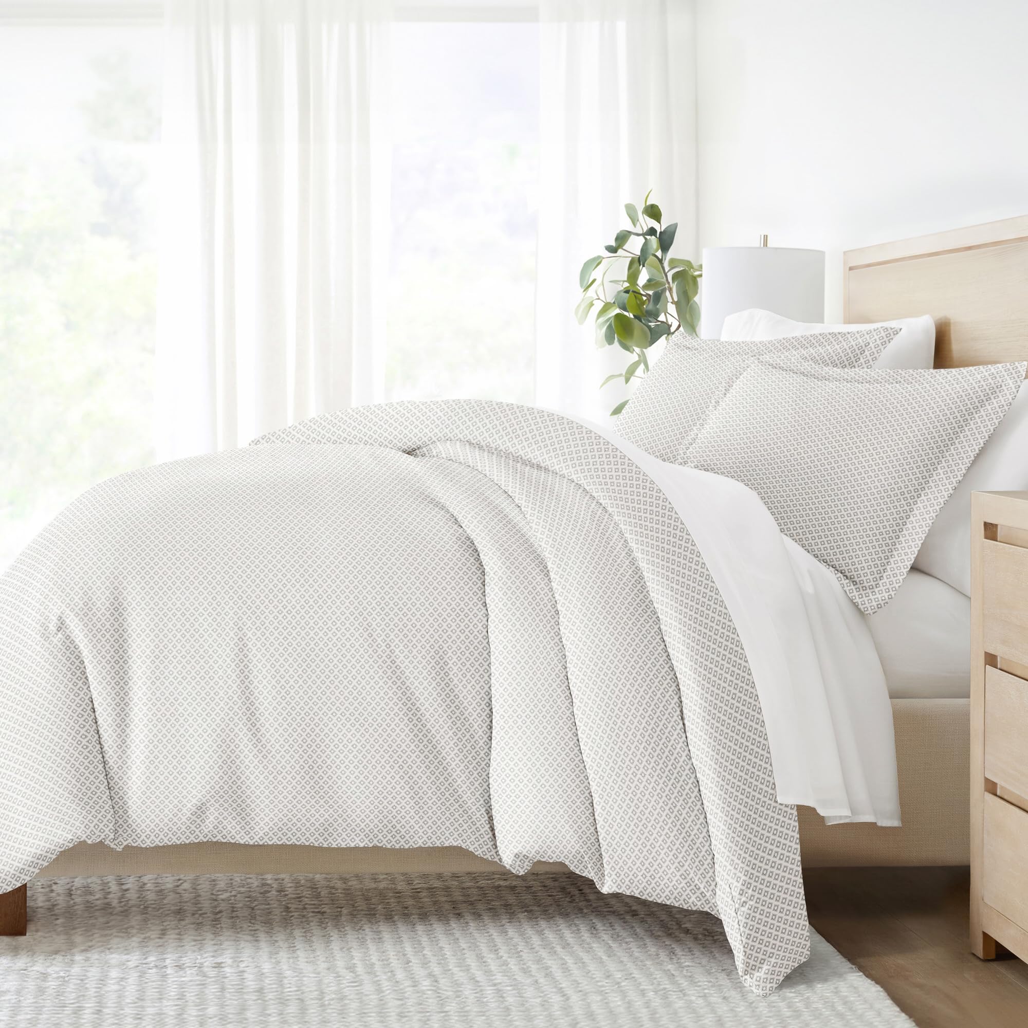 Linen Market Duvet Cover King Size (Gray) - Experience Hotel-Like Comfort with Unparalleled Softness, Exquisite Prints & Solid Colors for a Dreamy Bedroom – King Duvet Cover Set with 2 Pillow Shams