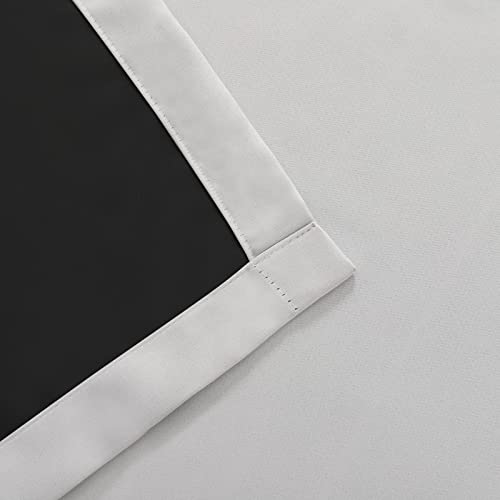 Melodieux Thermal Insulated 100% Blackout Curtain Liner for 84 Inch Long Curtains, Off White/Black, 40 by 80 Inch, 1 Panel, Rings Included