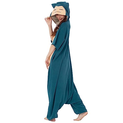 SAZAC Kigurumi - Pokemon - Snorlax - Summer Onesie Jumpsuit Halloween Costume (X-Large)