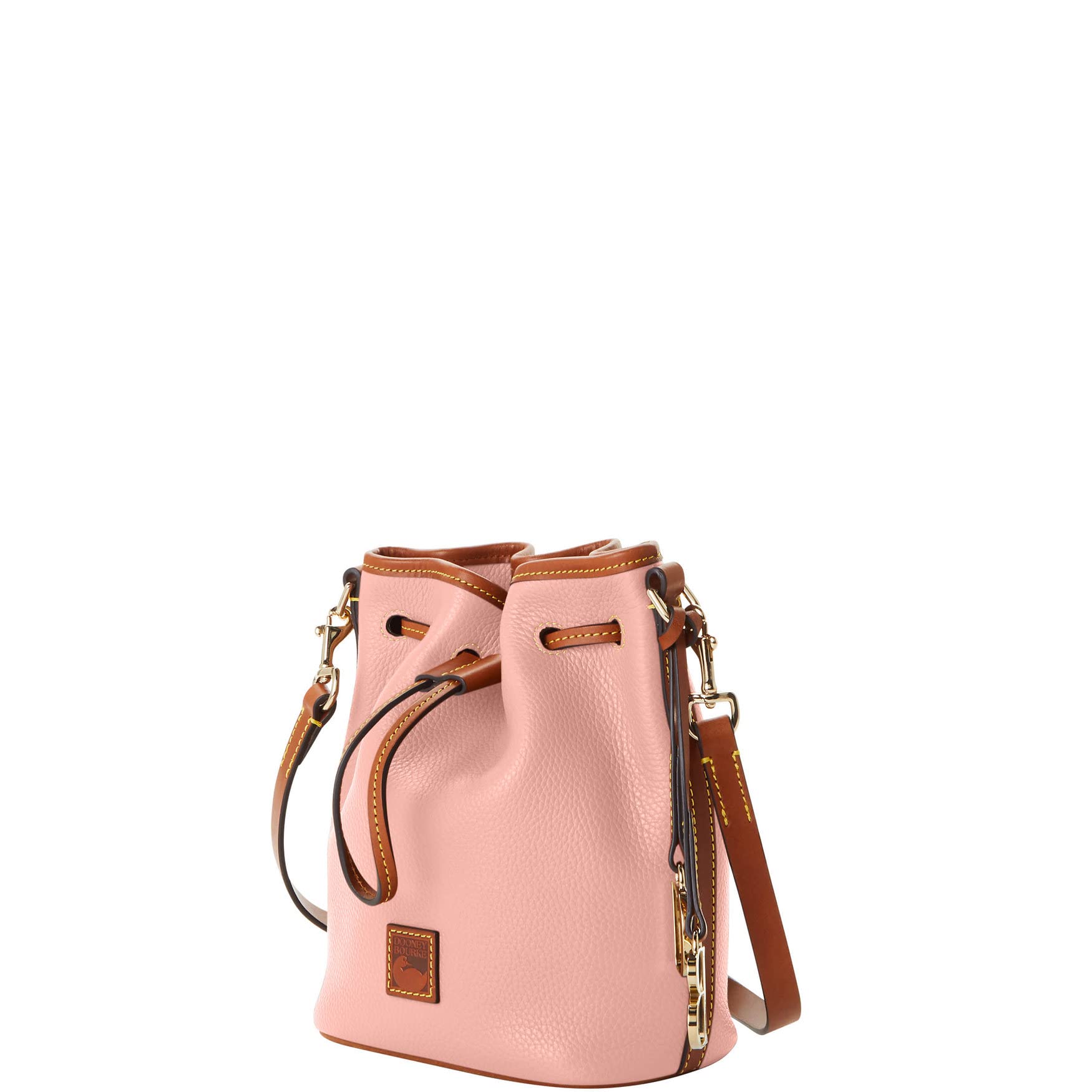 Dooney & Bourke Handbag, Pebble Grain Small Drawstring Crossbody - Pale Pink
