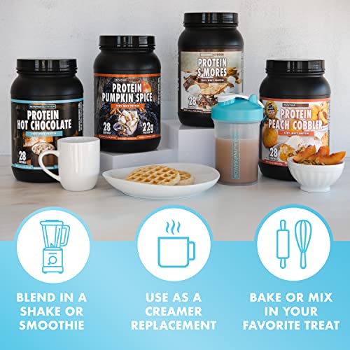 BOWMAR NUTRITION 100% Whey Protein Powder, The Best Tasting Whey Isolate Protein Meal Replacement with 22g of Protein Per Serving (28 Servings, Apple Pie Oatmeal)