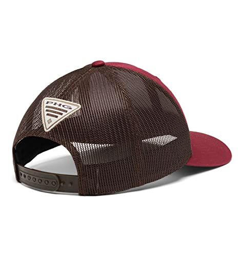Columbia Unisex PHG Leather Game Flag Snap Back - High, Red Jasper/Cordovan, One Size