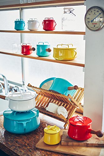 DANSK 833297 Koben Style Double Handed Pot, 7.1 inches (18 cm), 2.2 L., Induction Compatible, Turquoise/Teal, Oven Safe, Enameled