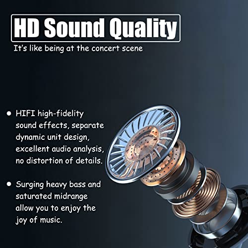 ESSONIO Headphones Bluetooth earpiece Wireless Headphones with mic Cell Phone Noise Canceling earpiece Hands-Free Headsetā¦