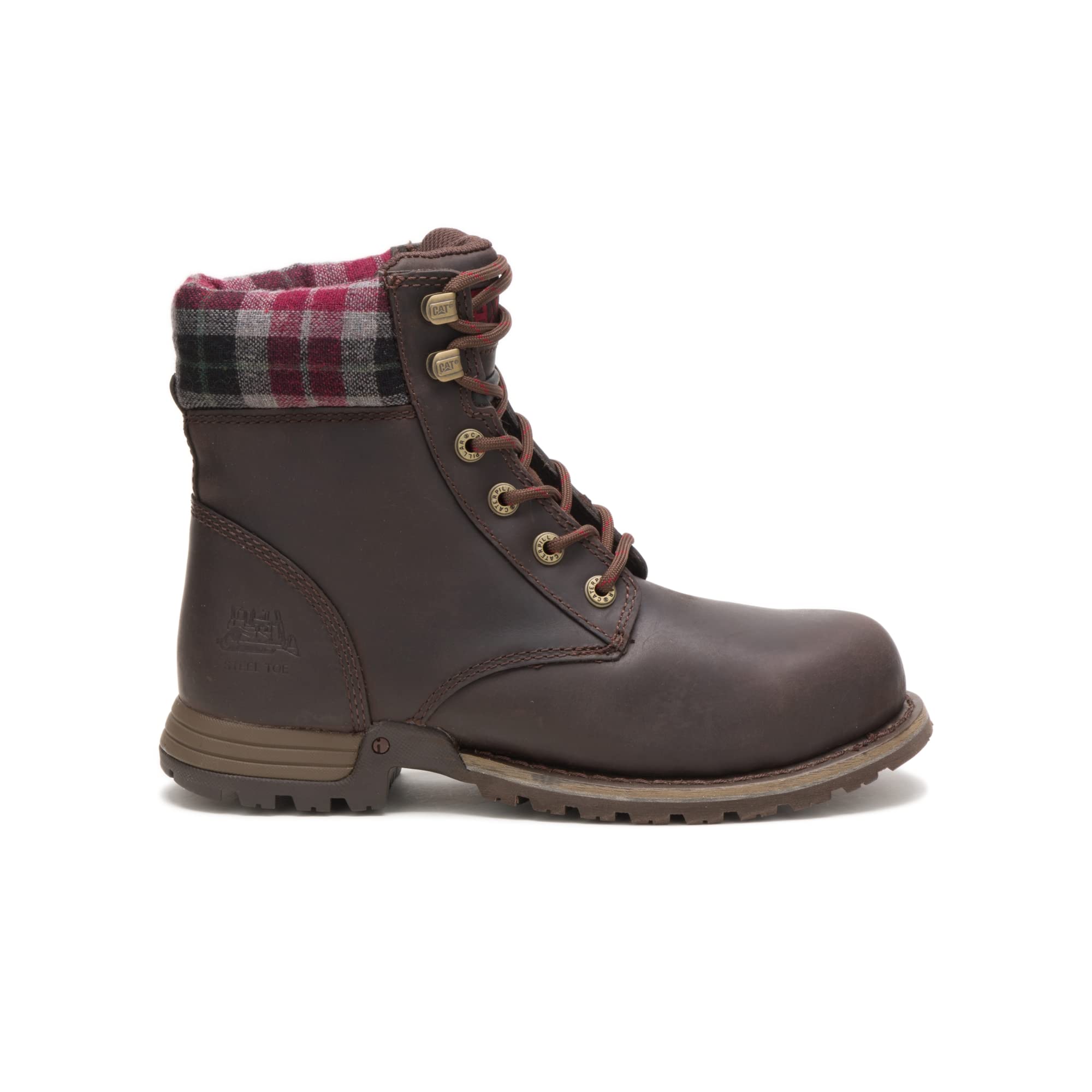 Cat Footwear Women's Kenzie ST Construction Boot, Bark, 8 Wide