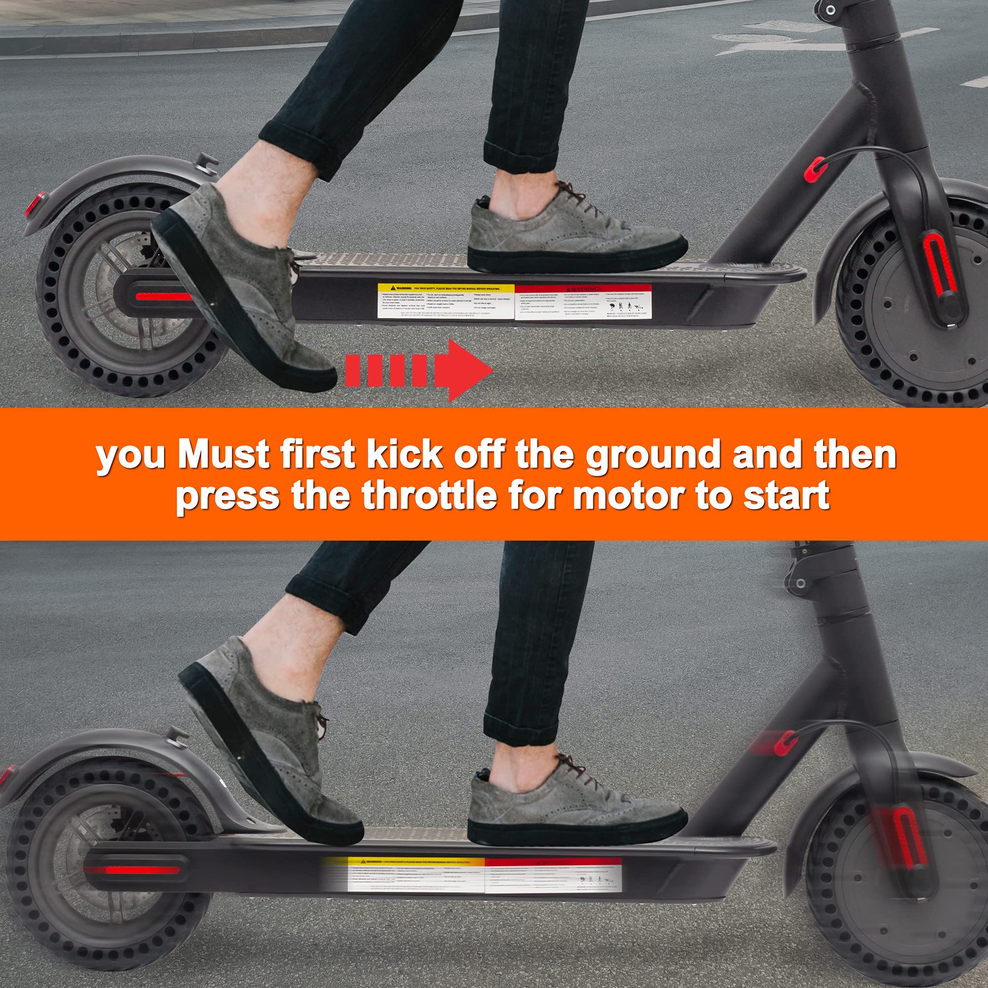 cho Electric Scooter for Adults Electric Long Range Portable Lightweight Foldable Folding Kick Scooter Commuter Electric Skateboard for Adults LED Light Safety Certified (Midnight)