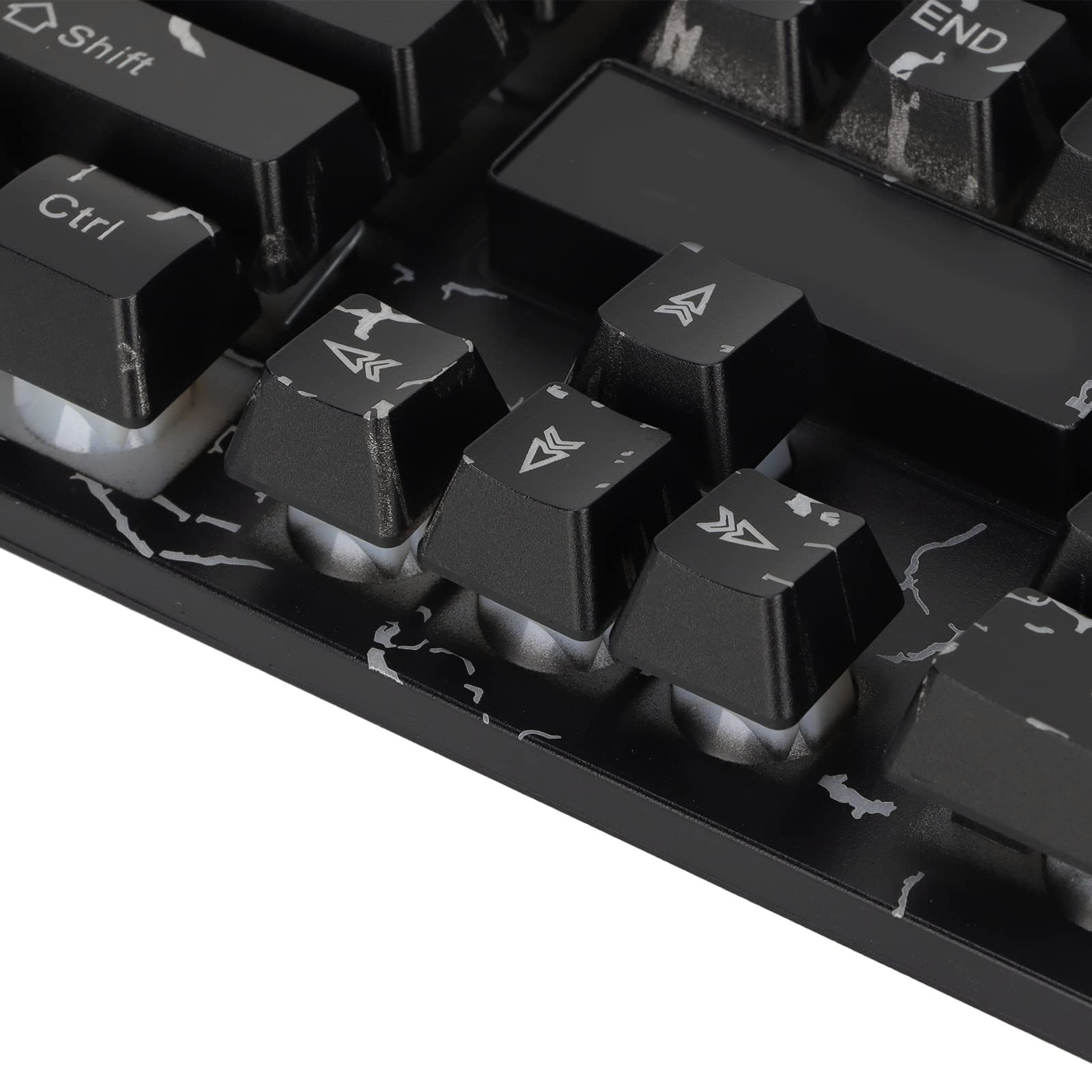 EATC Wired Gaming Keyboard Wired Mechanical Keyboard Spill Resistant Design with Drain Hole Suspended Key for Gaming Computer