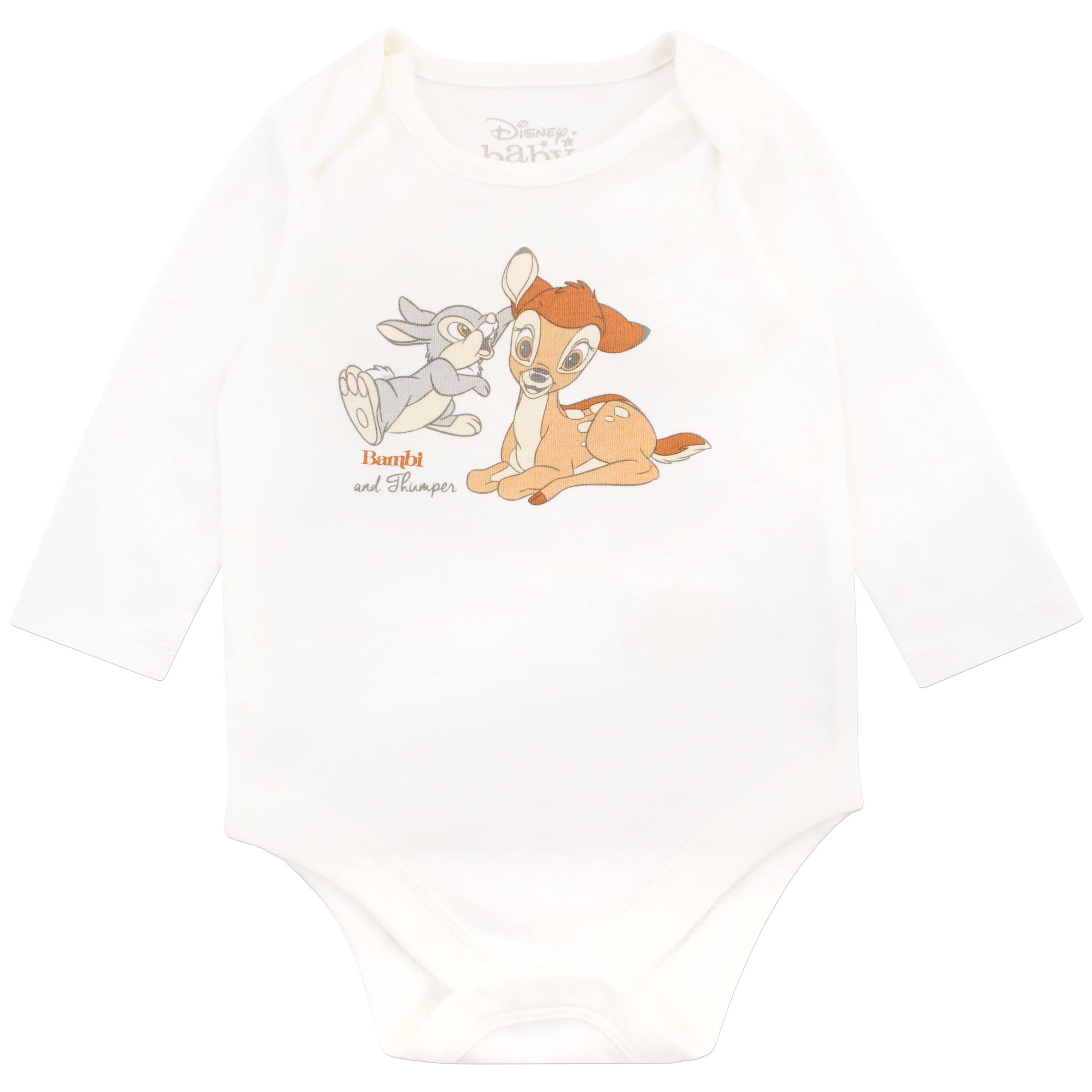Disney Baby Girls Bambi Bodysuit with Hat and Bib Outfit 5 Piece Set White 12 M