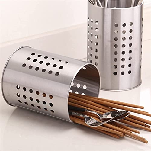 chopstick Utensil Caddy Kitchen Storage Shelf Stainless Steel Chopsticks Holder Cage Kitchen Accessories Cutlery Organizer Tableware Drain Rack Pen Holder holder