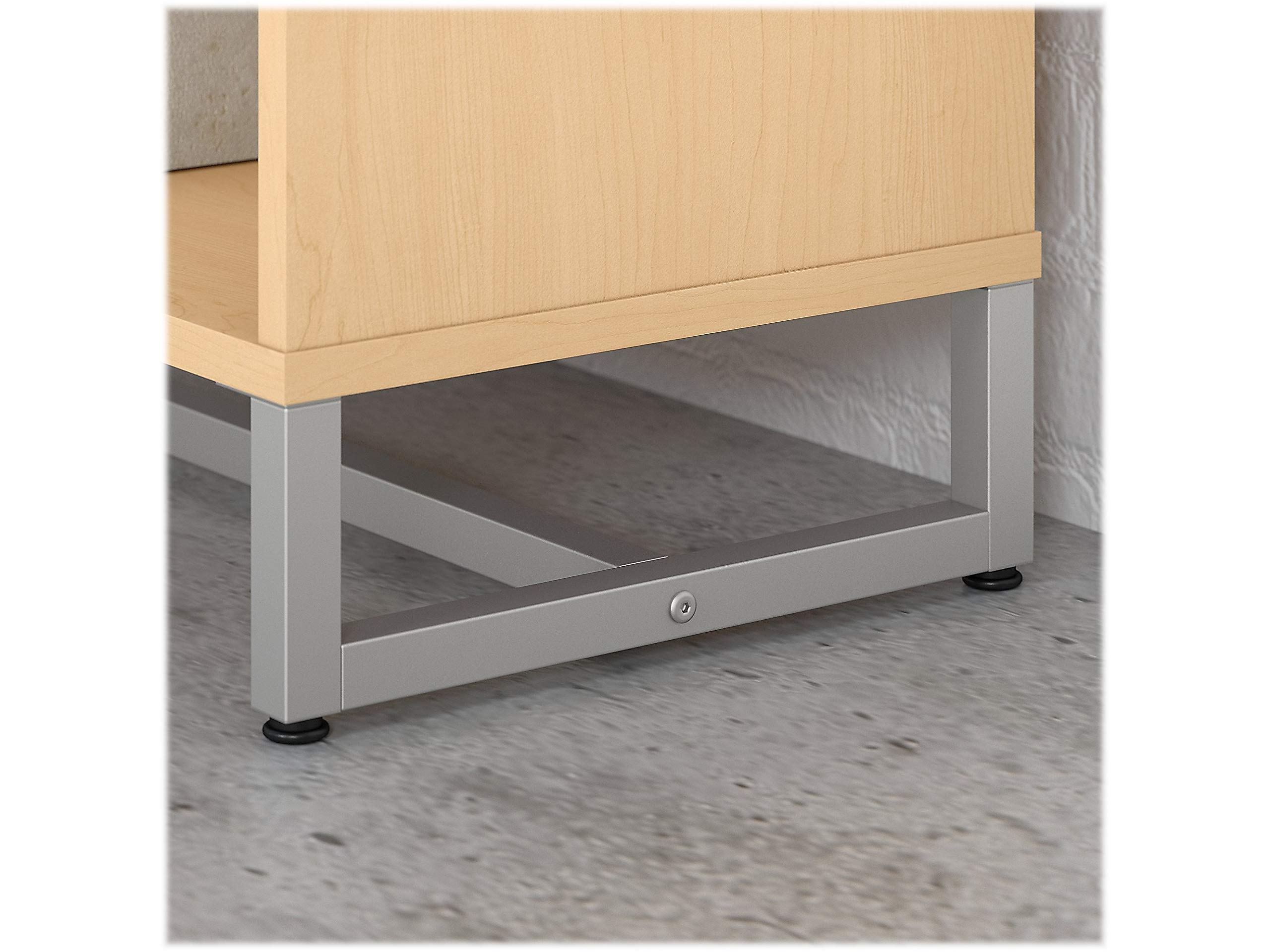 Bush Business Furniture Method 2 Shelf Bookcase Cabinet, Natural Maple