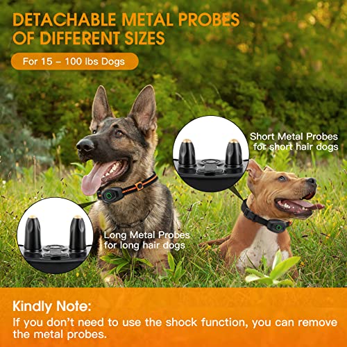SDOFOS Dog Training Collar, Shock Collar for 2 Dogs with Remote Range 1300ft, 3 Training Modes, Beep, Vibration, Shock, IPX7 Waterproof Rechargeable Electric Shock Collar for Small Medium Large Dogs