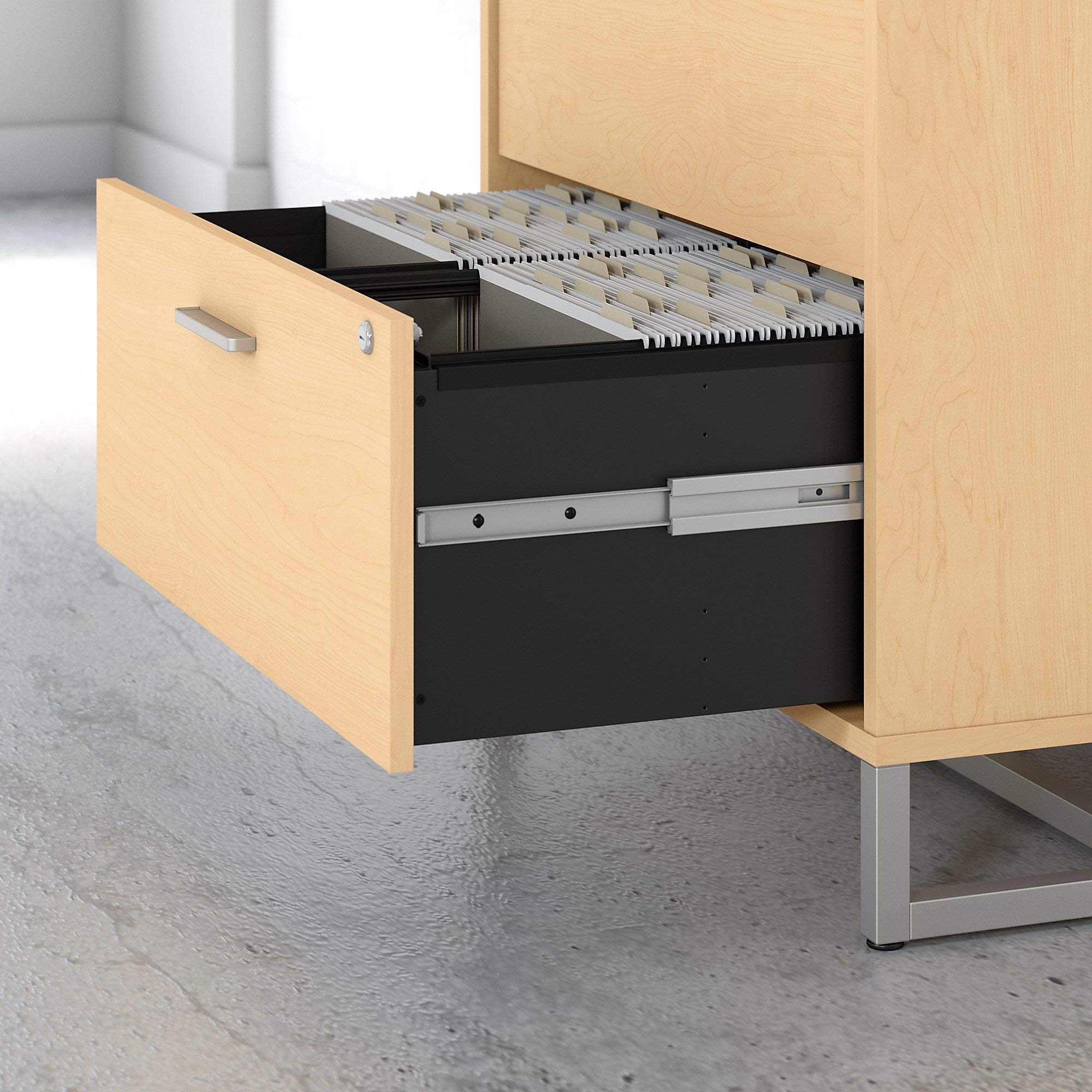 Bush Business Furniture Office by Kathy Ireland Method 2 Drawer Lateral File Cabinet-Assembled, Natural Maple
