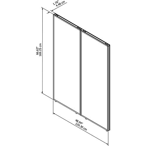 Bush Business Furniture ProPanels Office Partition, 66H x 48W, Light Gray